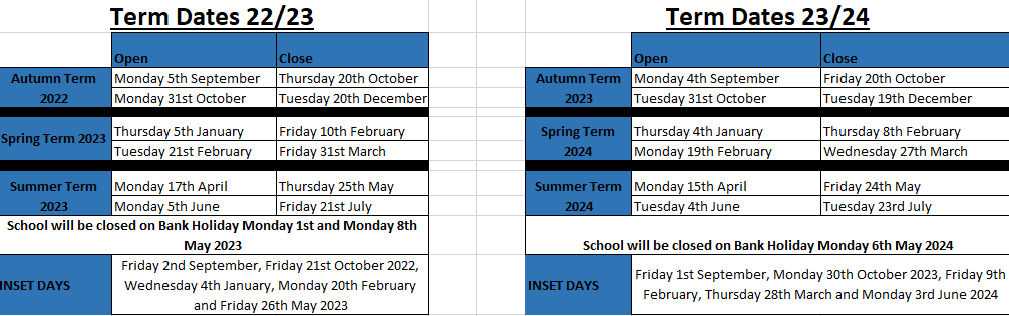 Term Dates - Naphill and Walters Ash School